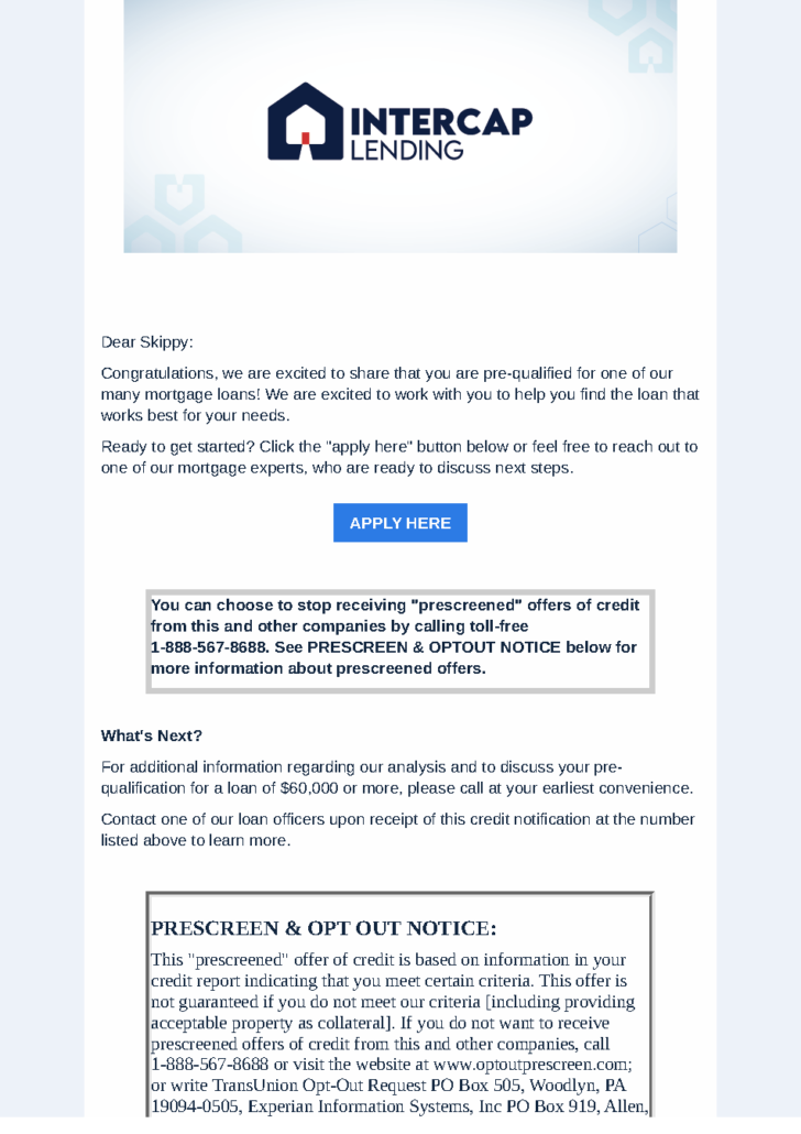 Total Expert Customer Intelligence - Intercap Lending